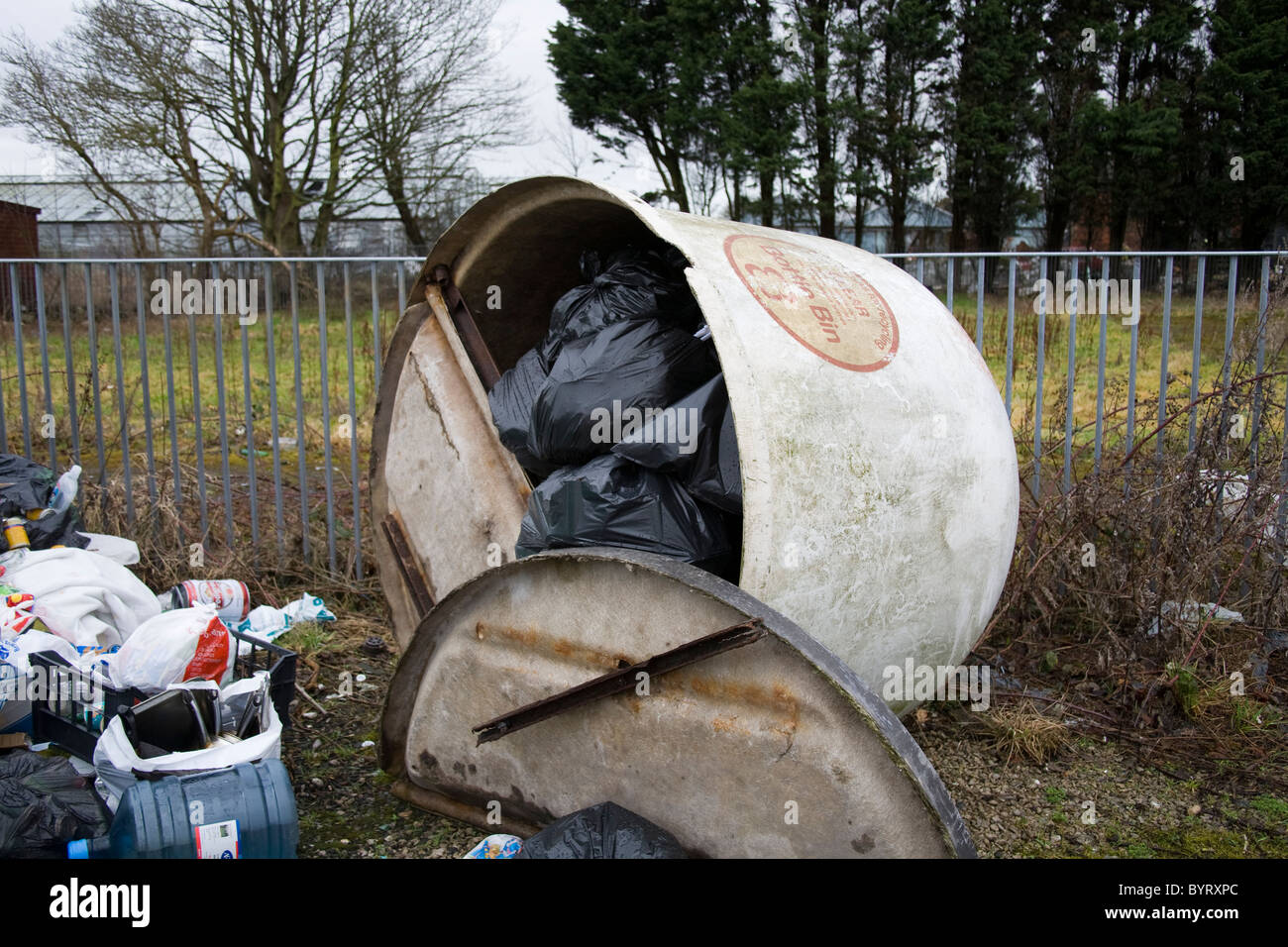 Waste Disposal Rubbish Recycling Southport, Merseyside, UK Stock Photo ...