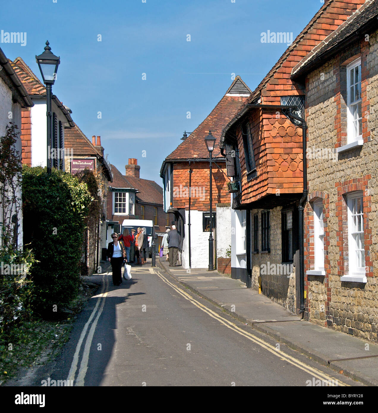 The old market town of Midhurst in West Sussex this scene shows Wool ...