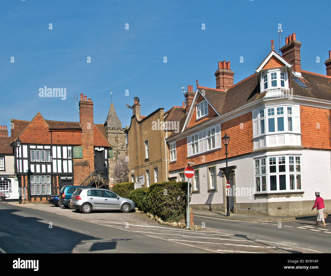 A street scene in Midhurst town in West Sussex North Street looking ...