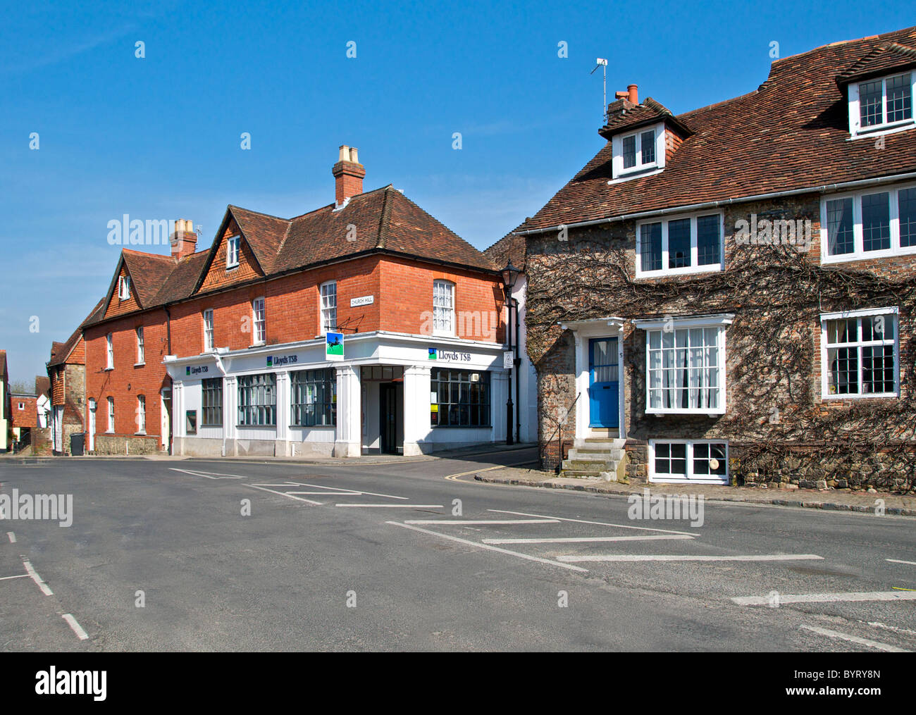 The old market town of Midhurst in West Sussex this scene shows Church ...