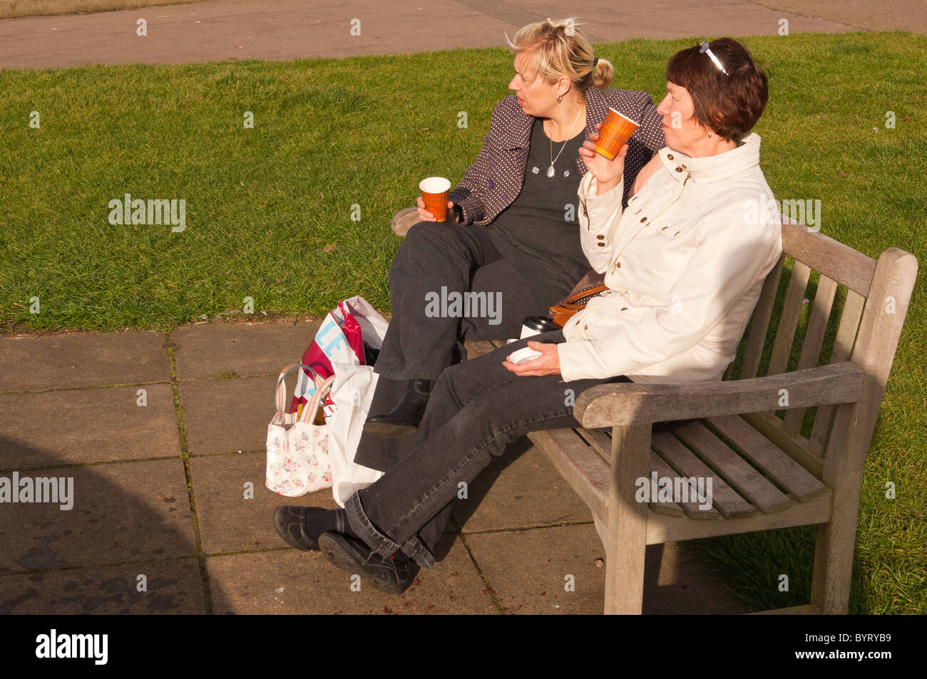 A MODEL RELEASED picture of a mother and her grown up daughter on a ...