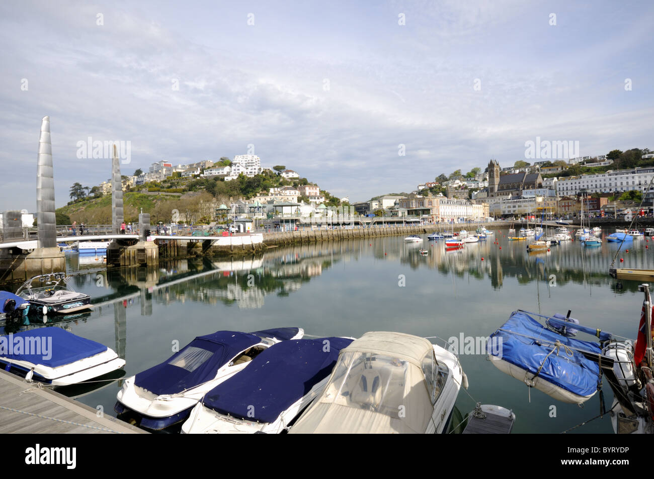 Torquay Inner Harbour in the English Riviera, Devon, England Stock ...