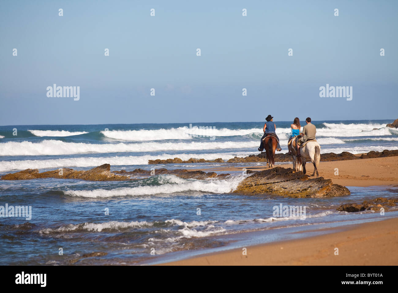 Horseback riders at Las Marias beach in Rincon Puerto Rico Stock Photo ...