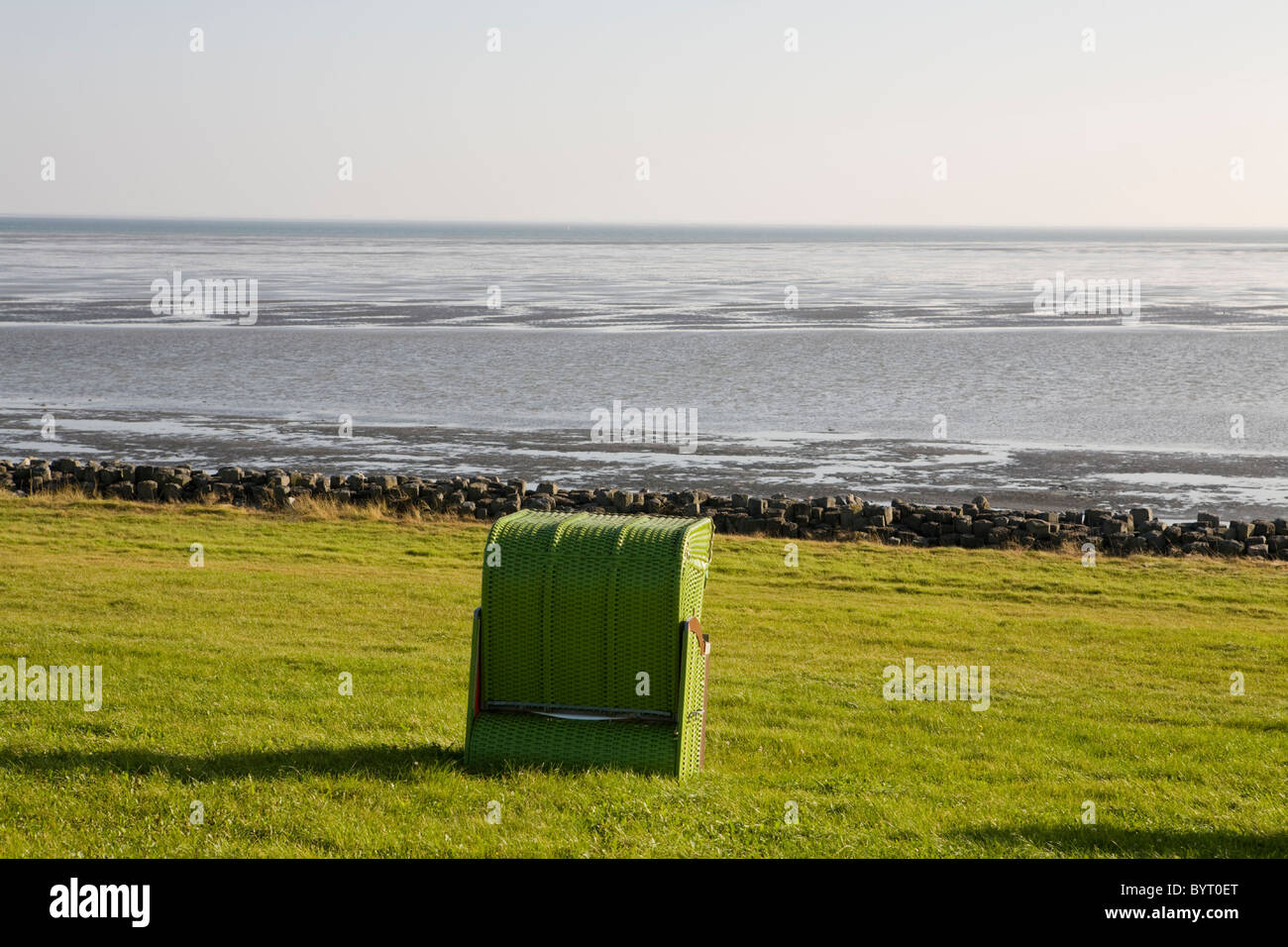 Beach chair, Island Pellworm, Germany Stock Photo - Alamy