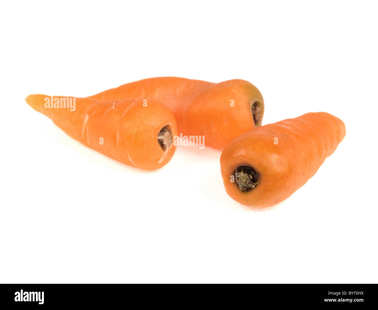 Fresh Ripe cleaned Baby Carrots Ready To Cook Against A White ...