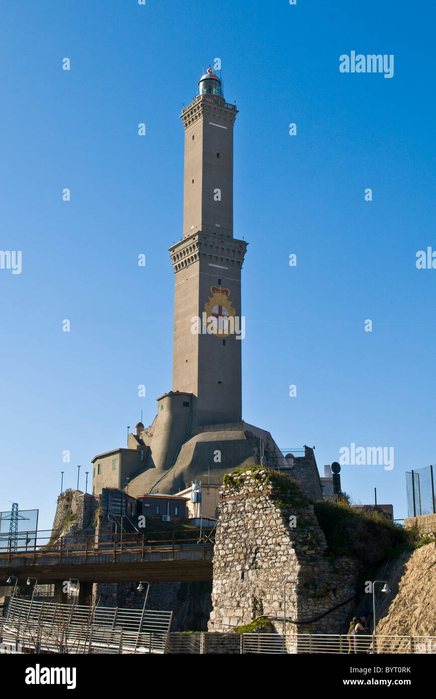 Maritime beacon, Lantern, Genoa, Italy Stock Photo - Alamy