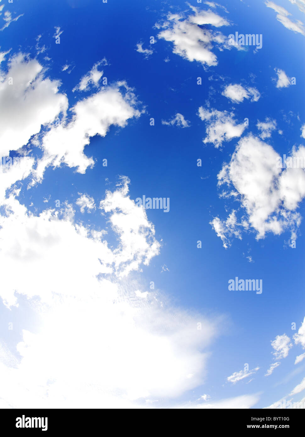 clean blue sky background with white clouds Stock Photo - Alamy