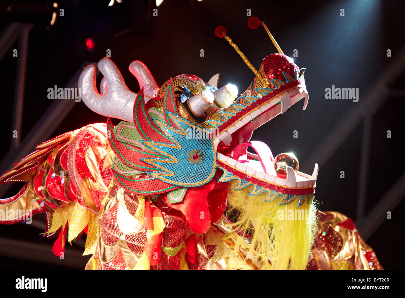 Chinese dragon dance performed hi-res stock photography and images - Alamy