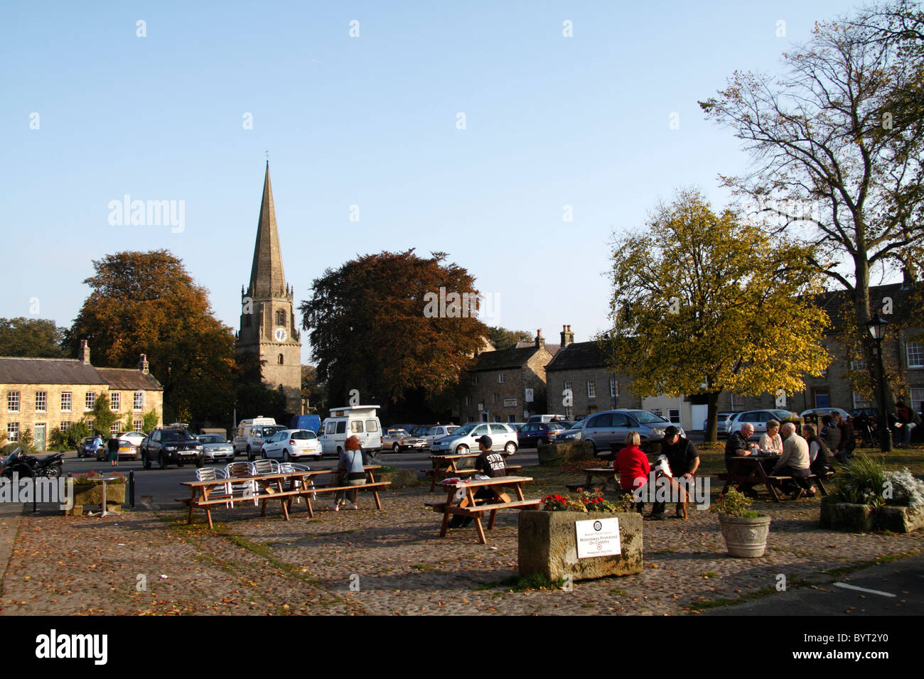 Market Place Masham Yorkshire England uk Stock Photo - Alamy