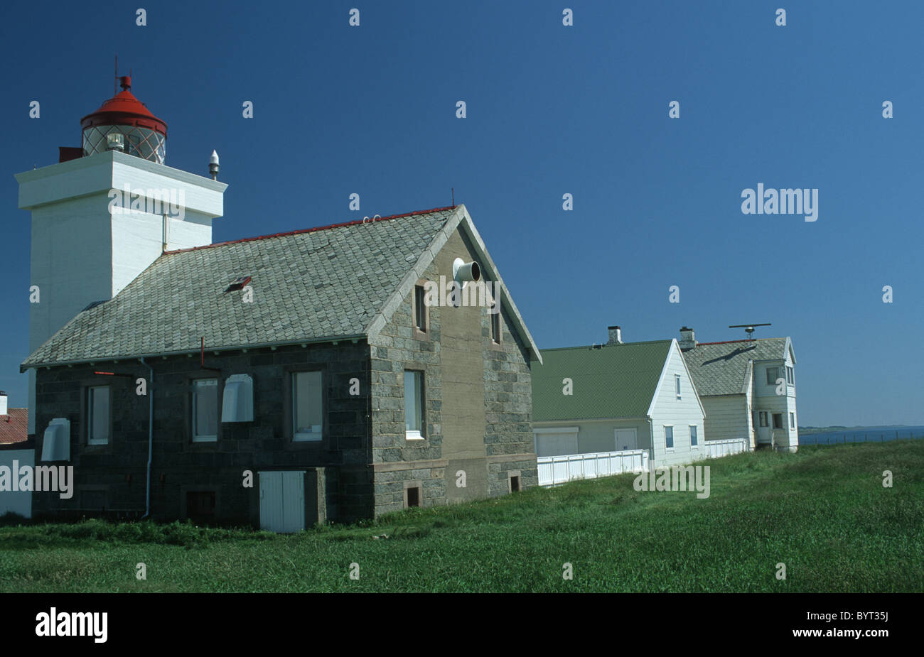 Obrestad fyr, lighthouse, Norwegian coast Stock Photo - Alamy