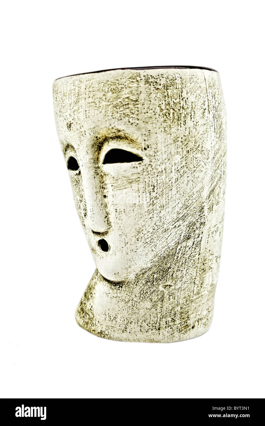 Mask of the mime on a white background Stock Photo - Alamy
