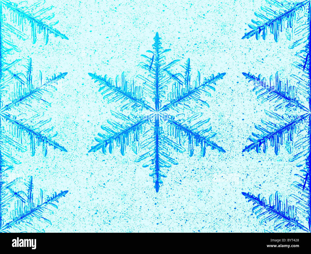 Winter background with snowflakes Stock Photo - Alamy