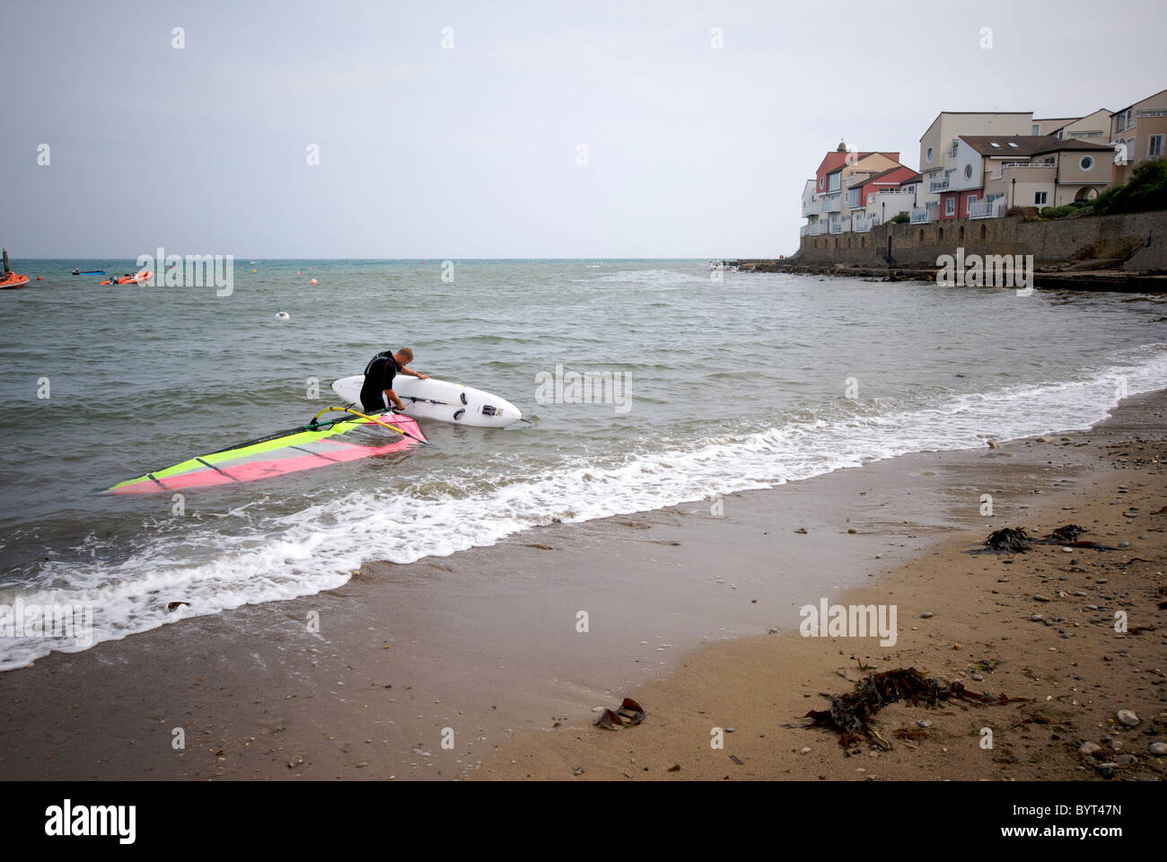 Swanage Hampshire England UK Beach Wind Surf Board Stock Photo - Alamy
