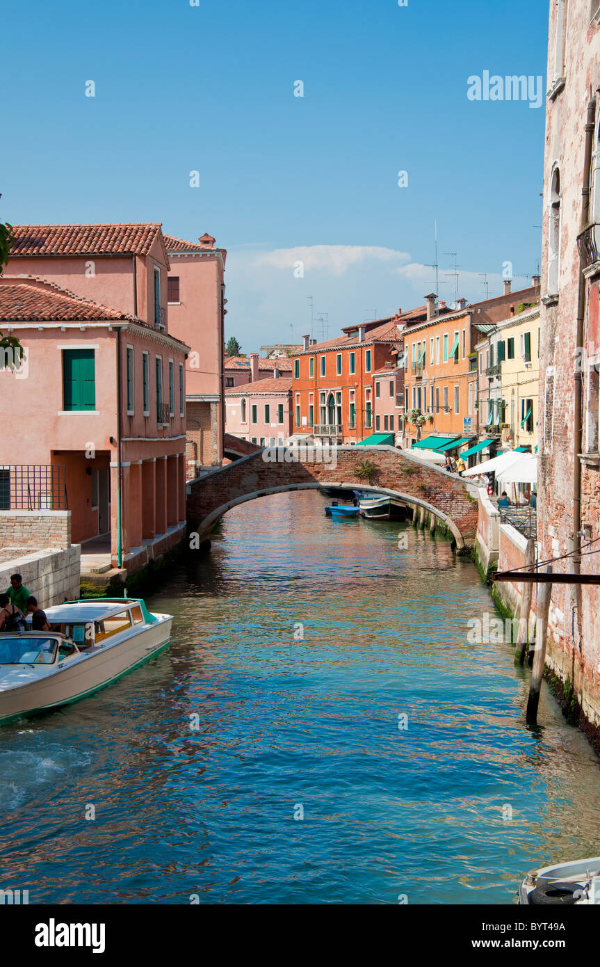 A colorful Venice canal Stock Photo - Alamy