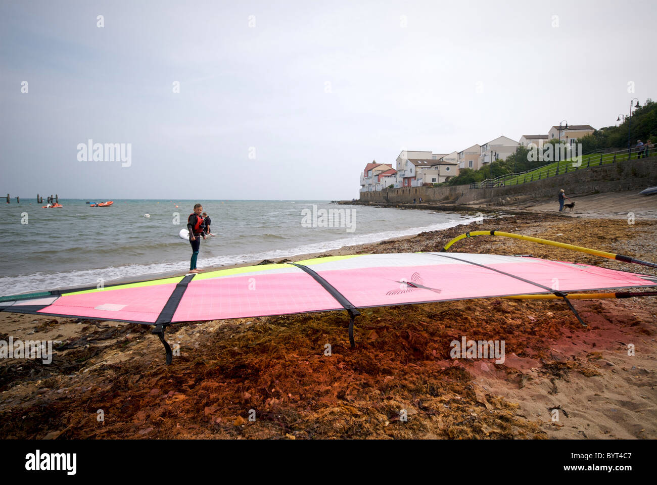 Swanage Hampshire England UK Beach Wind Surf Board Stock Photo - Alamy