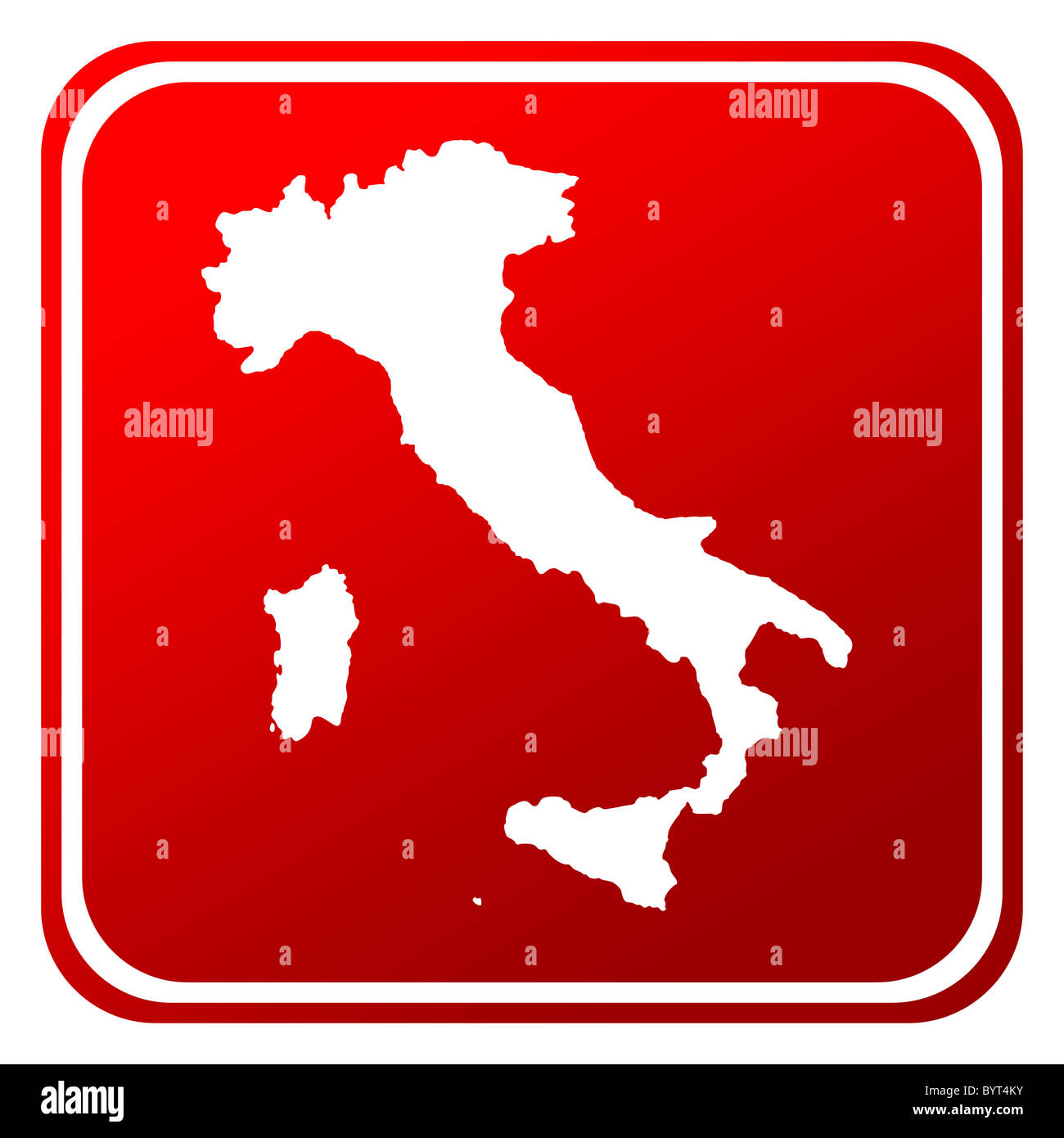 Italian map red button cutout hi-res stock photography and images - Alamy