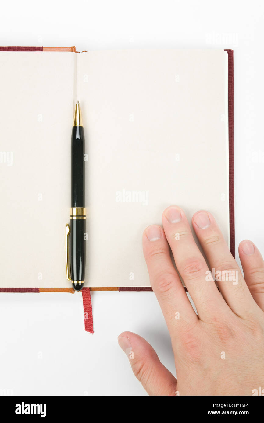 book and pen with close up Stock Photo - Alamy