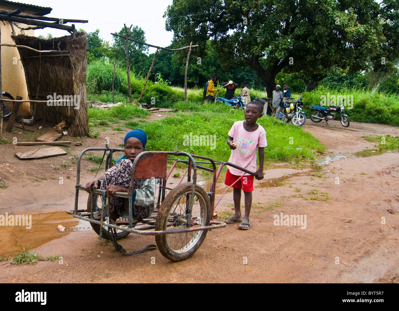 Children in their village in rural Benin Stock Photo - Alamy