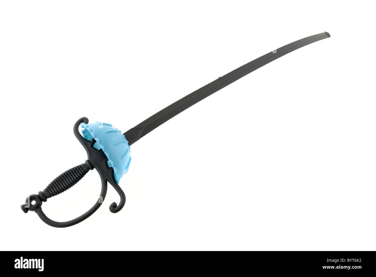 Fake plastic sword isolated on white background Stock Photo - Alamy
