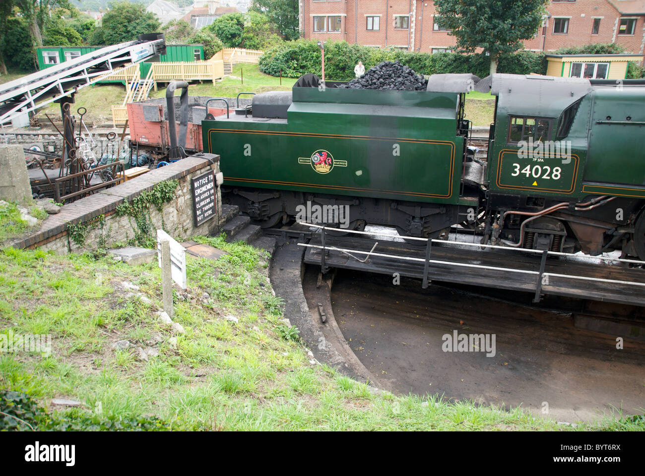 Swanage Station Turntable Locomotive Hampshire England UK 34028 ...