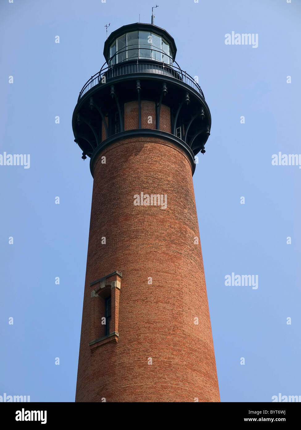 Closeup of Currituck Beach Lighthouse on the Outer Banks of North ...