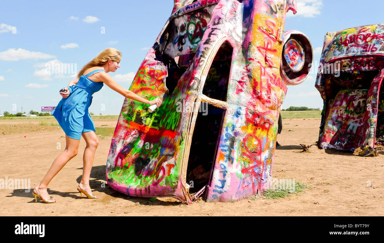 Amarillo, texas cadillac ranch hi-res stock photography and images - Alamy