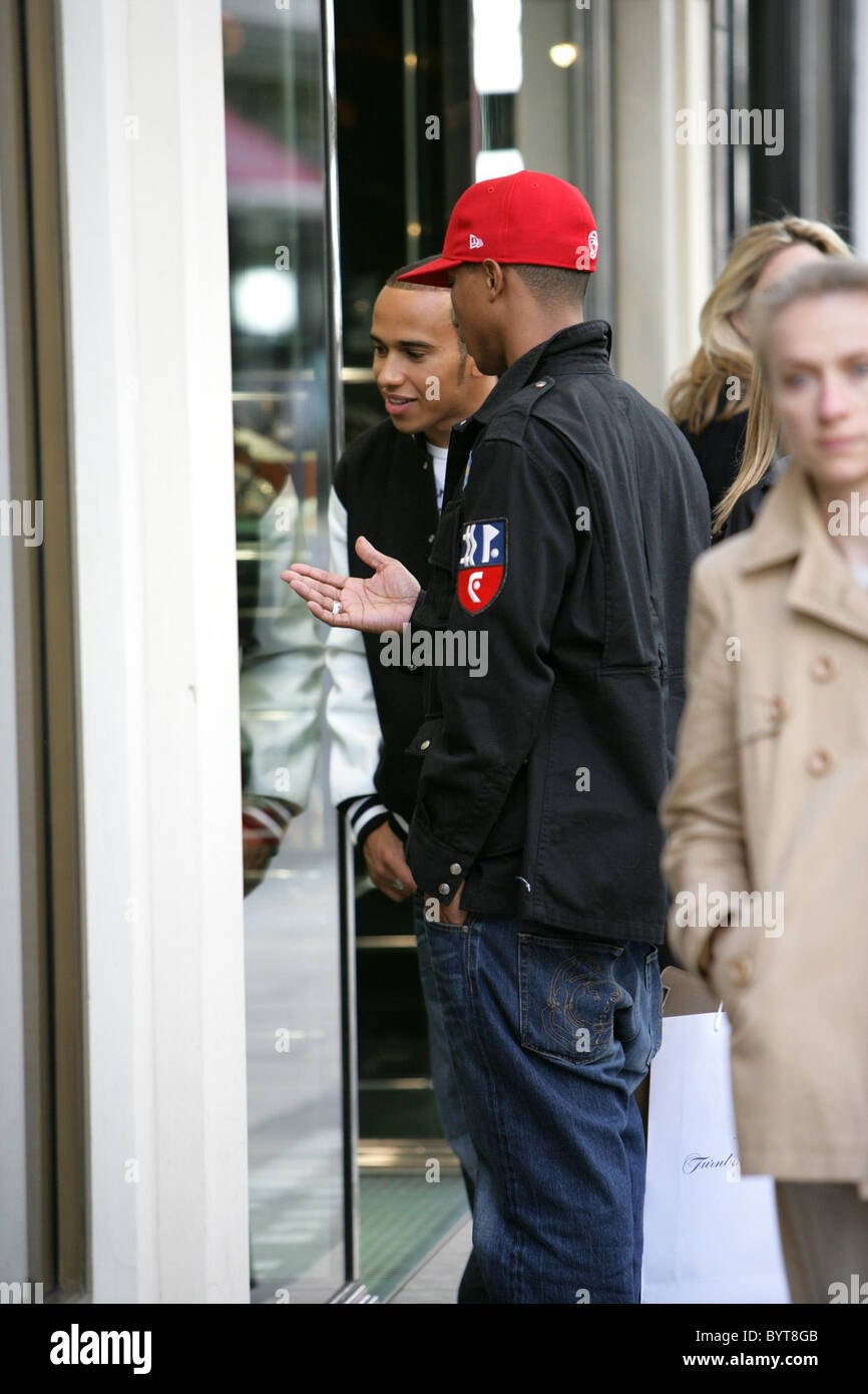 Lewis Hamilton and Pharrell Williams the two new friends out shopping ...