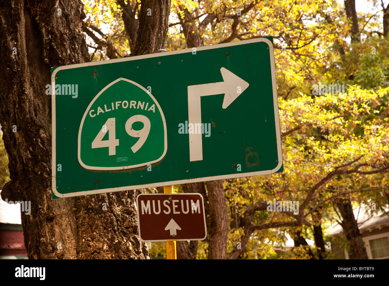 Hwy 49 road sign hi-res stock photography and images - Alamy