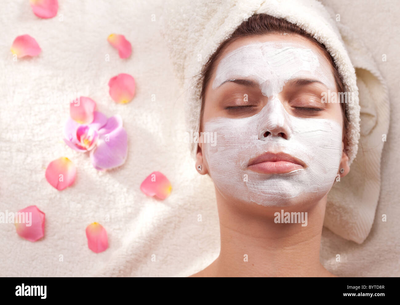 Young woman getting spa procedures Stock Photo - Alamy