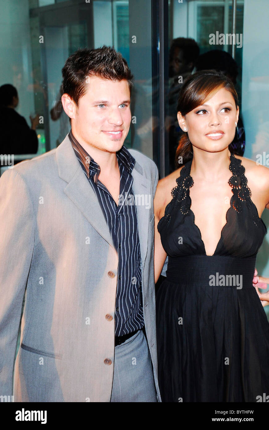 Nick Lachey and Vanessa Minillo attend the Grand Opening of the Atelier ...