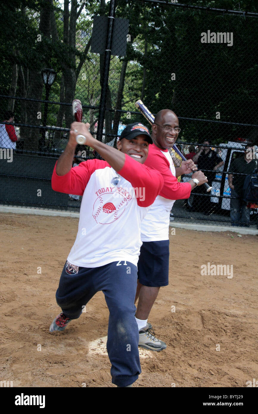 The Today Show' news anchors Tiki Barber and Al Roker ABC's 'Good ...