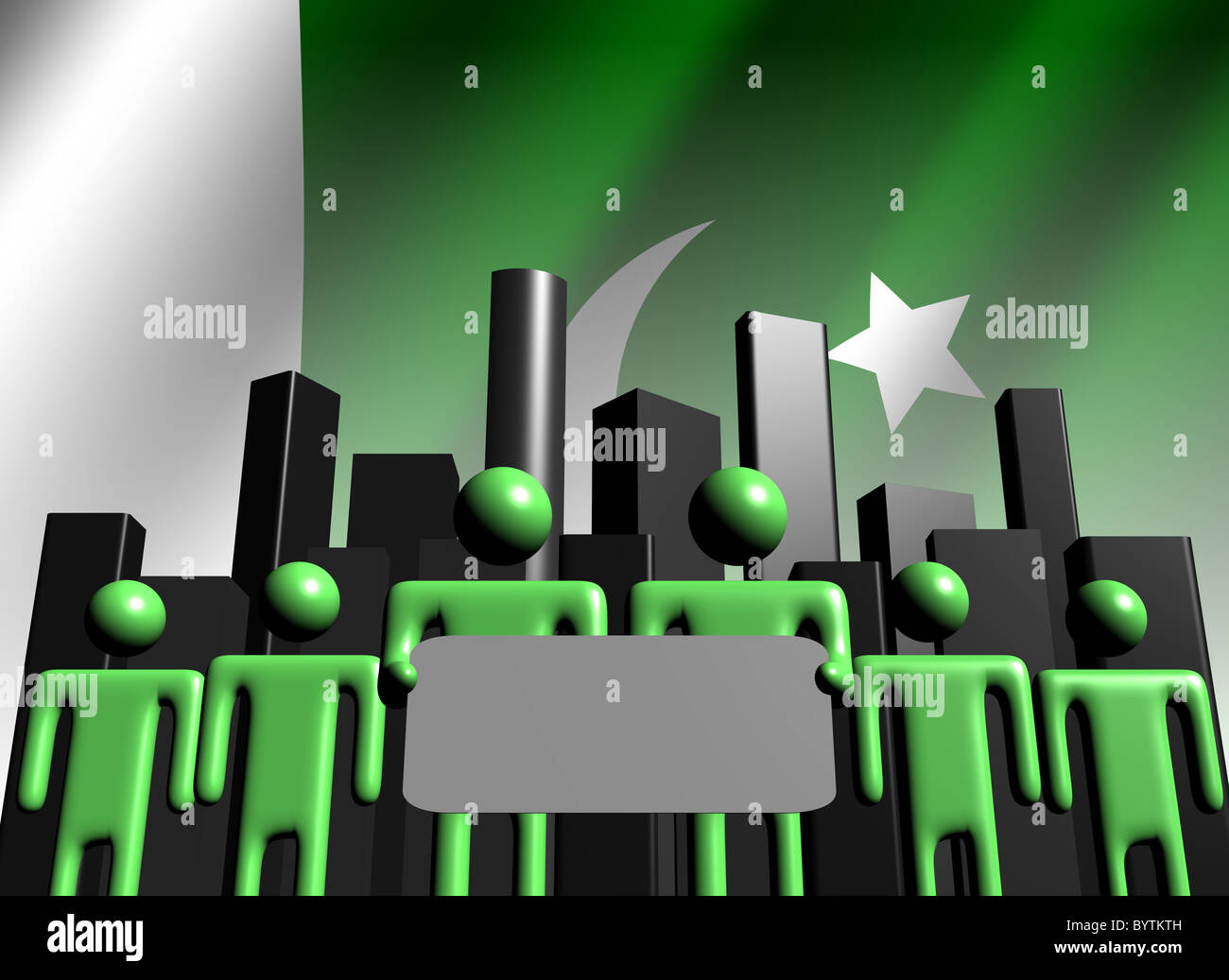 Pakistan business team with abstract skyline illustration Stock Photo ...