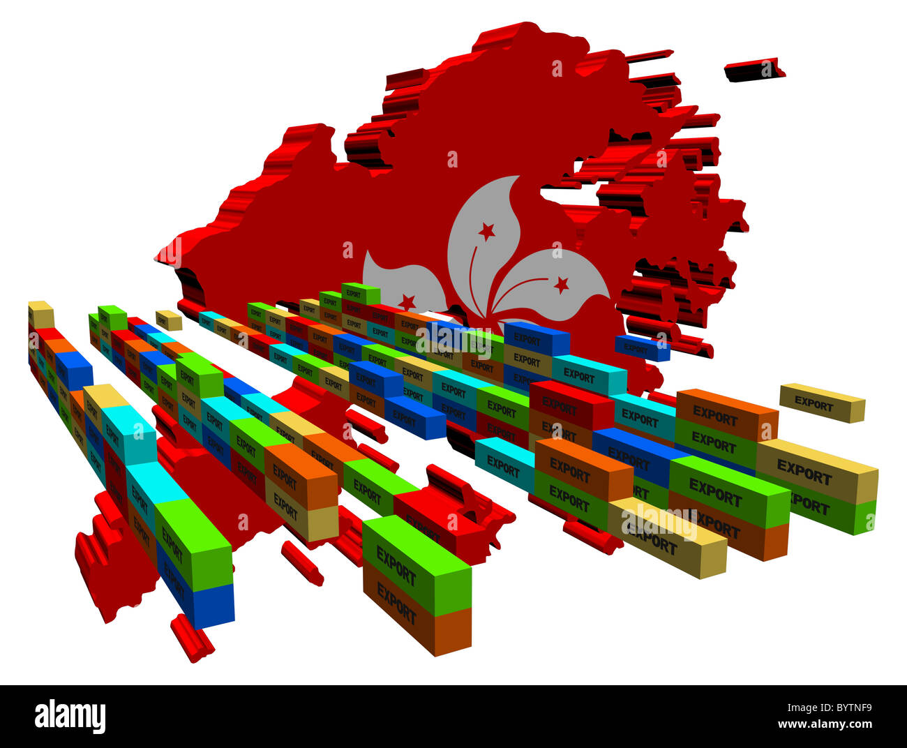 Hong kong map Cut Out Stock Images & Pictures - Alamy