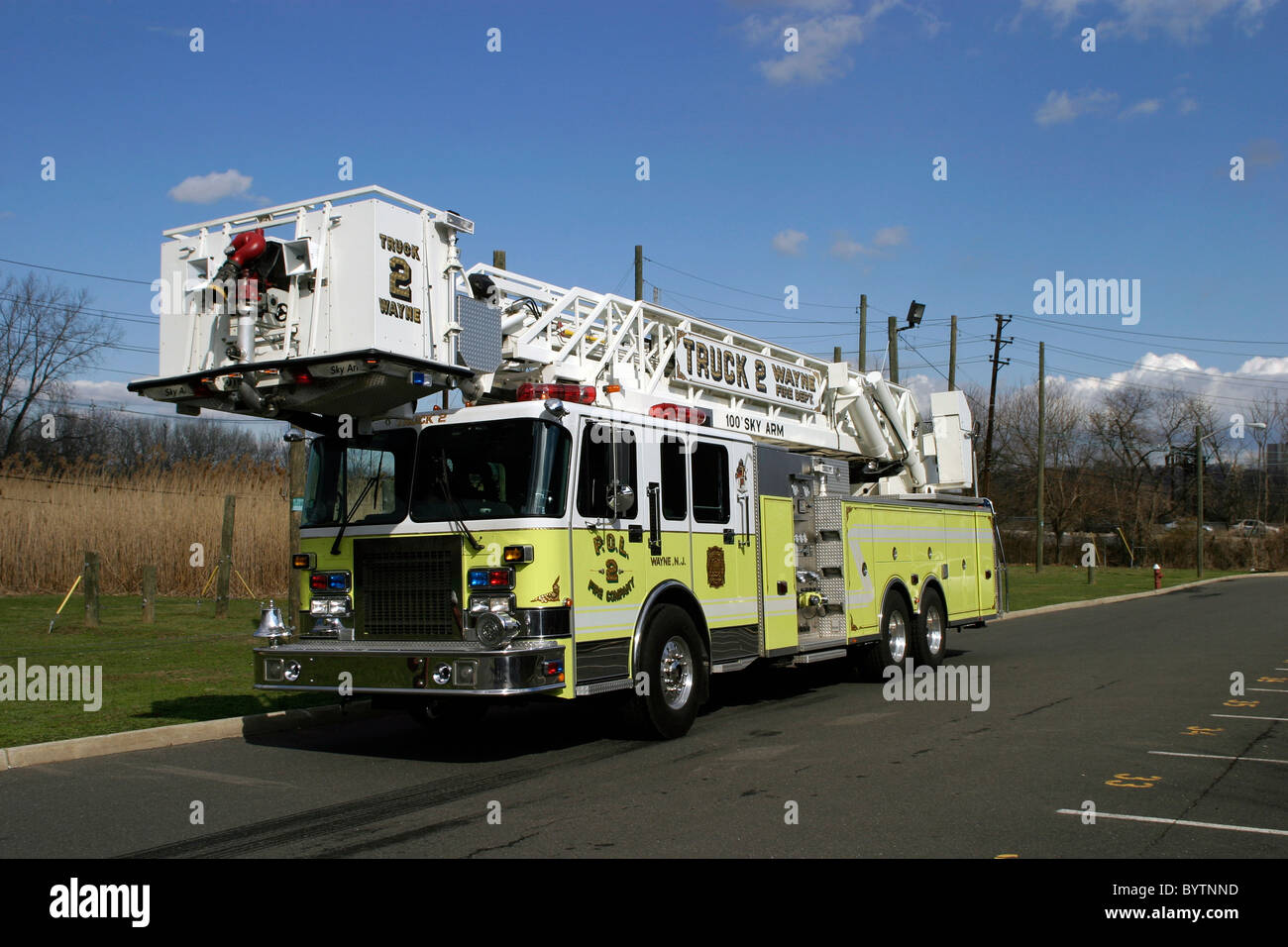 Truck 2 Wayne fire Department NJ Stock Photo - Alamy