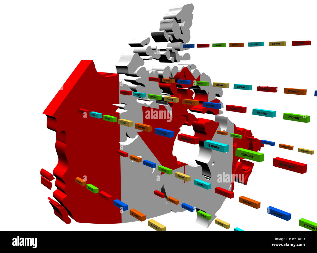 Canada map export containers illustration hi-res stock photography and ...