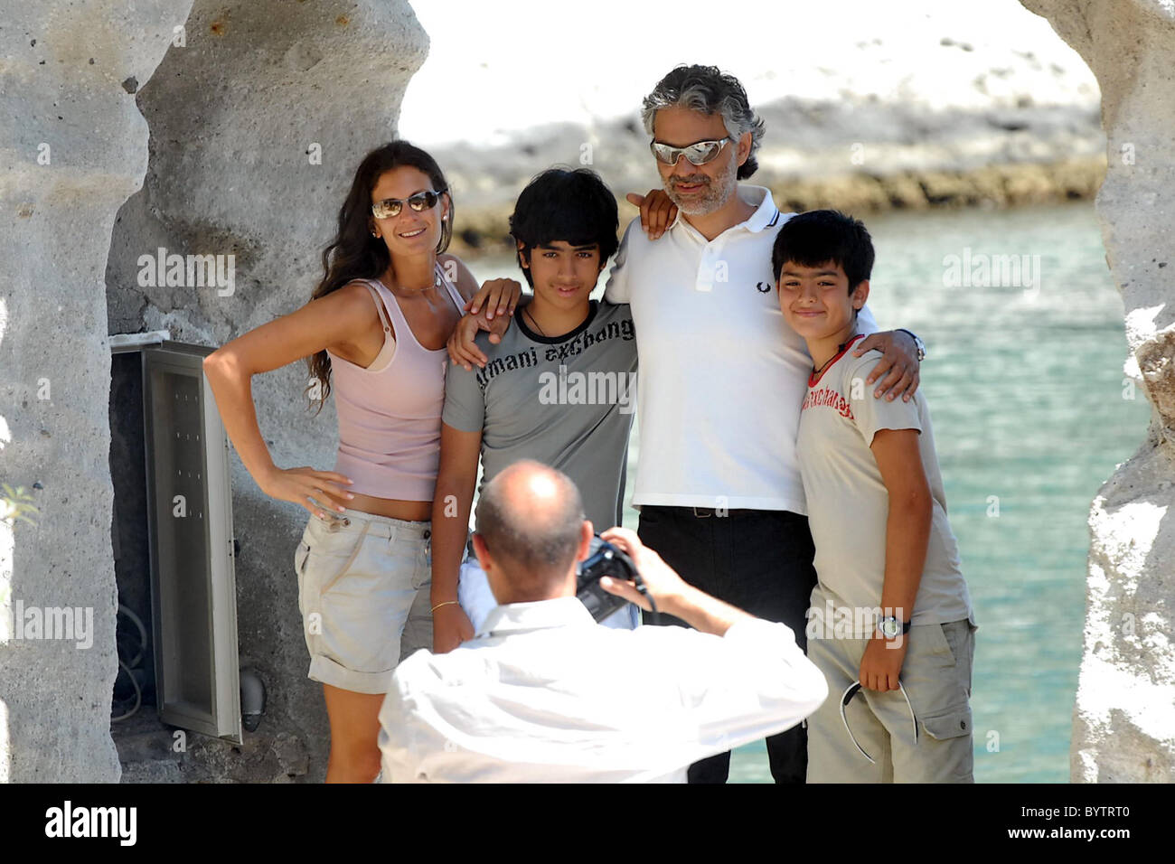Andrea Bocelli, his new girlfriend Veronica Berti, and his two sons ...