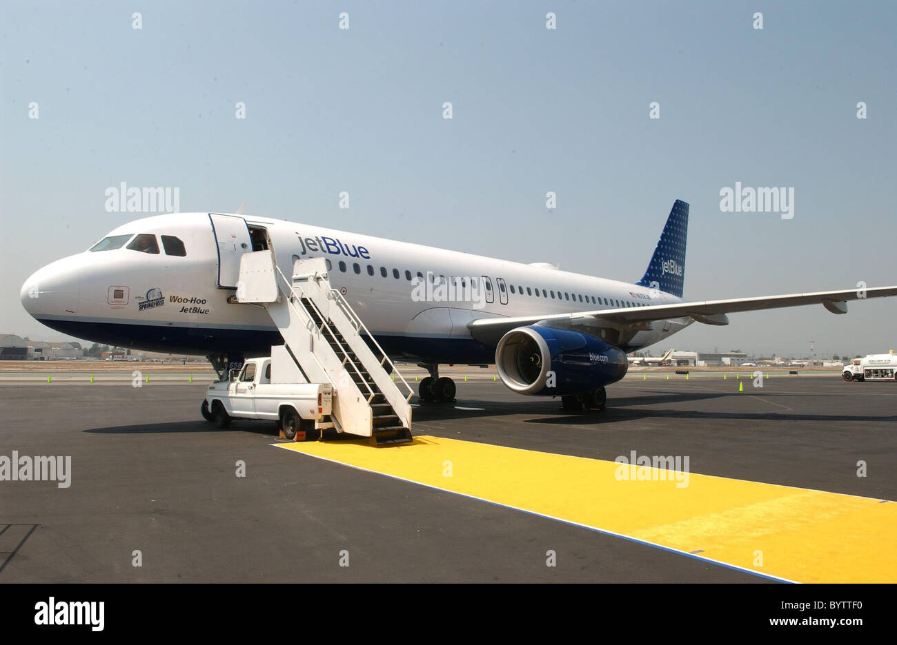Unveiling of Jet Blue's 'Simpson's' themed airplane at the Burbank ...