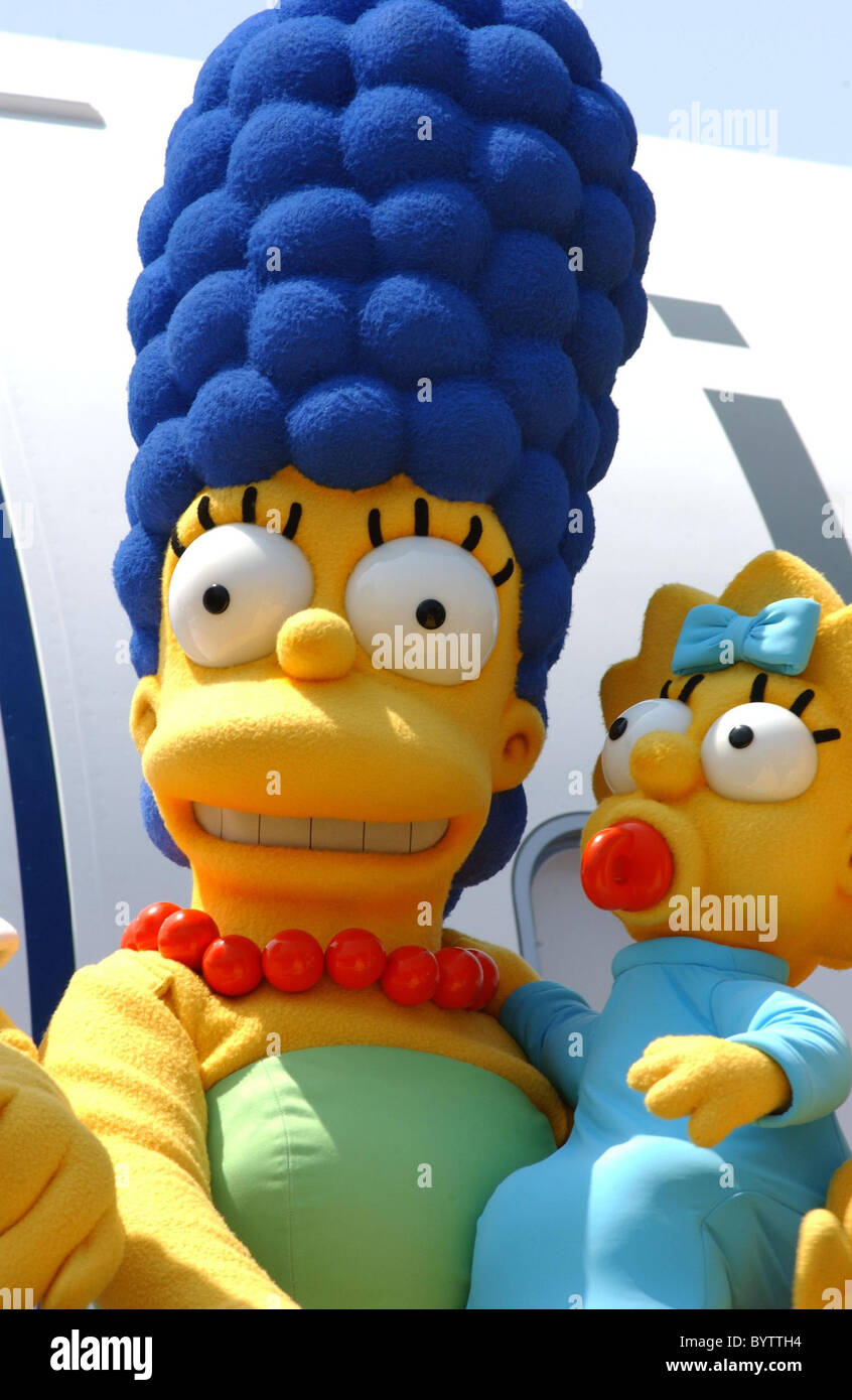 Unveiling of Jet Blue's 'Simpson's' themed airplane at the Burbank ...