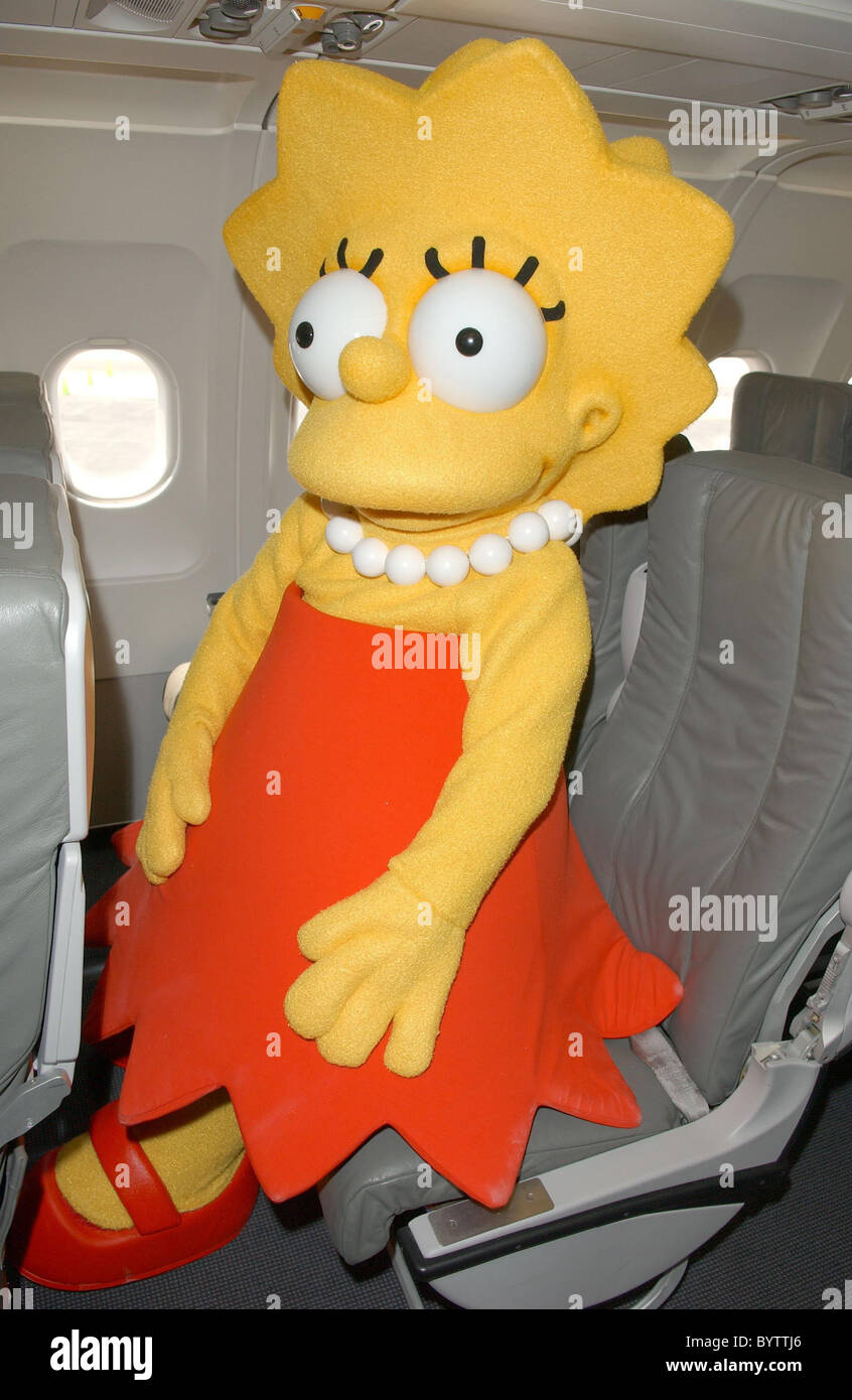 Unveiling of Jet Blue's 'Simpson's' themed airplane at the Burbank ...