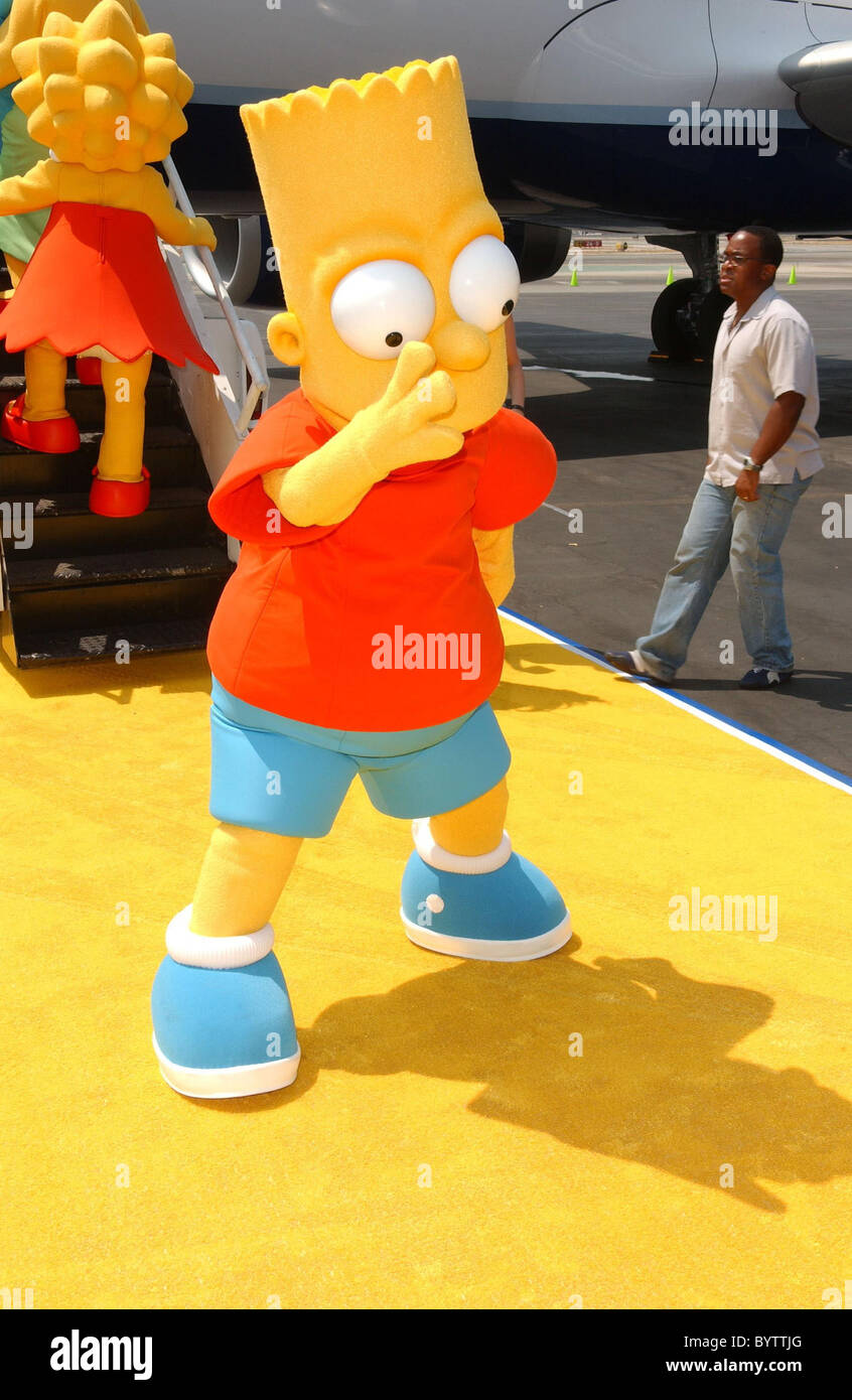 Unveiling of Jet Blue's 'Simpson's' themed airplane at the Burbank ...