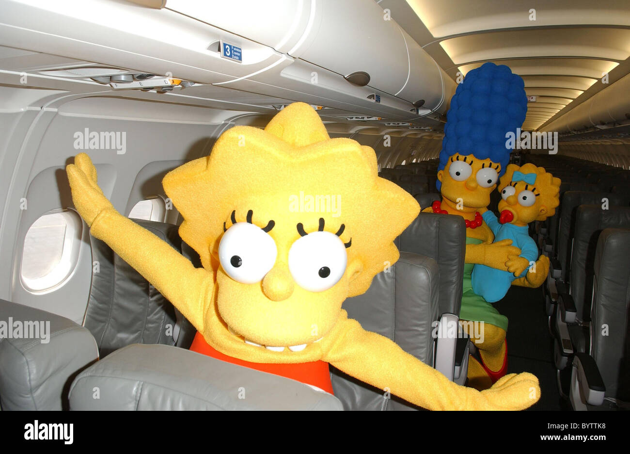 Unveiling of Jet Blue's 'Simpson's' themed airplane at the Burbank ...