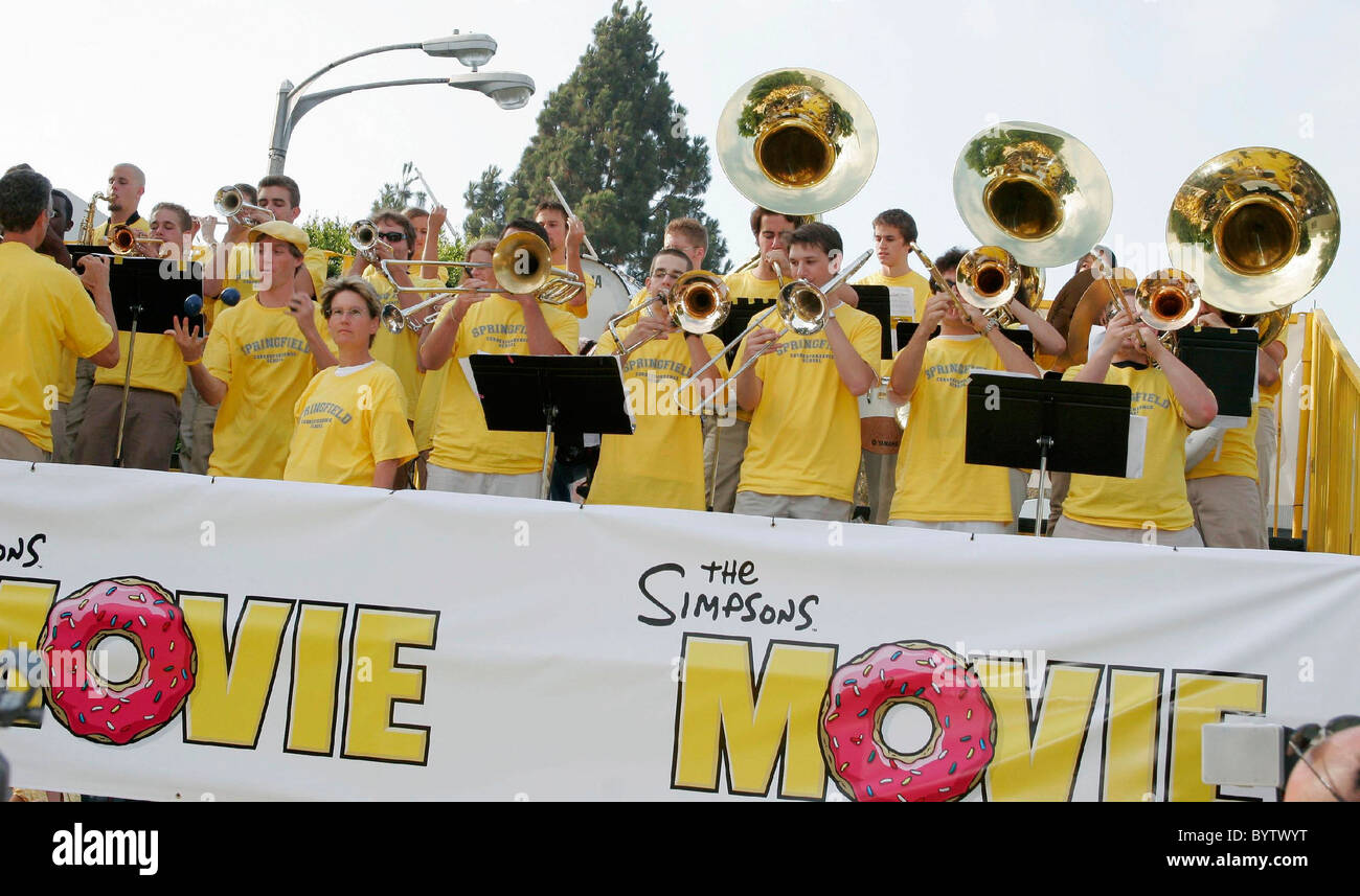 Band 'The Simpsons Movie' premiere at the Mann Village Theater ...