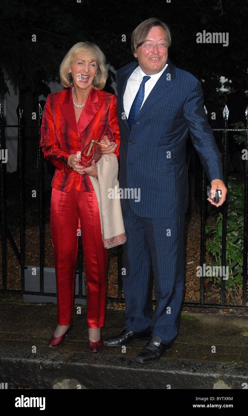 David Mellor and guest arrives at Sir David Frosts Summer Party London ...