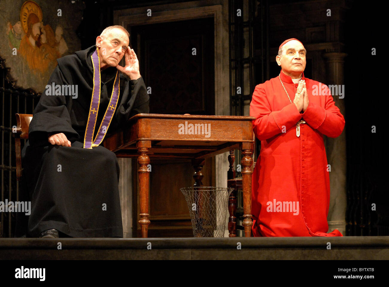 Michael Jayston as The Confessor and David Suchet as Cardinal Giovanni ...