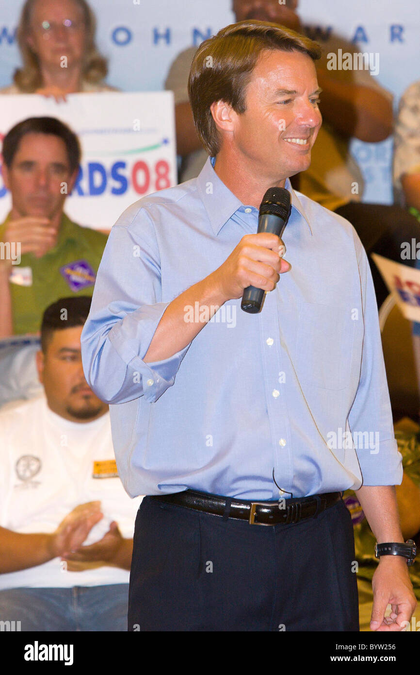 2008 Presidential candidate John Edwards Campaign Rally at Sheet Metal ...