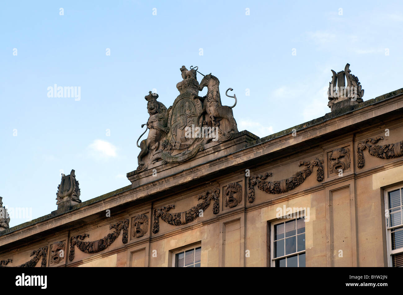 The Theatre Royal Bath from Beauford Square Bath Somerset England Stock ...