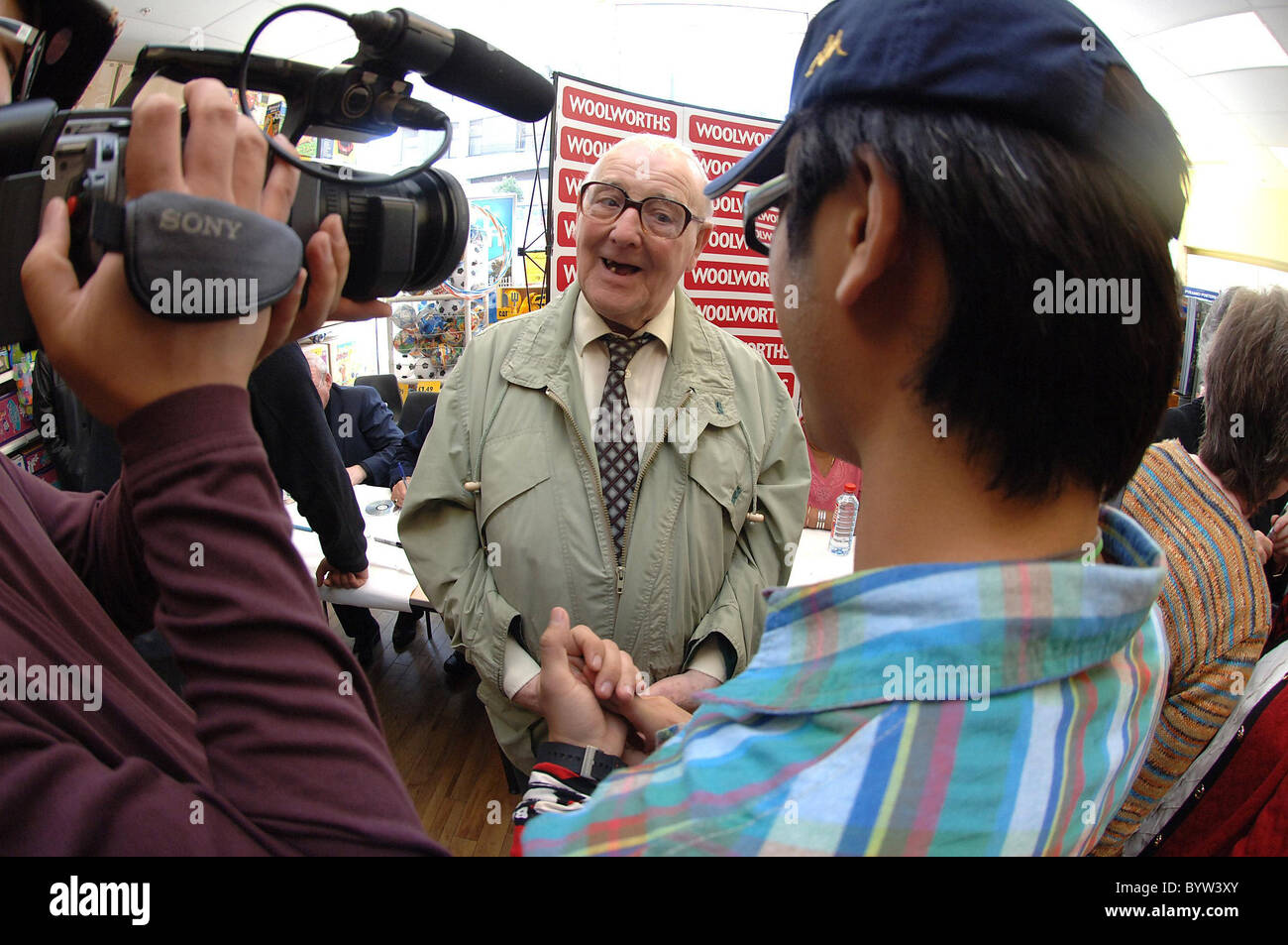 Alf Caretta (90) lead singer of The Zimmers The Zimmers sign Cds at ...