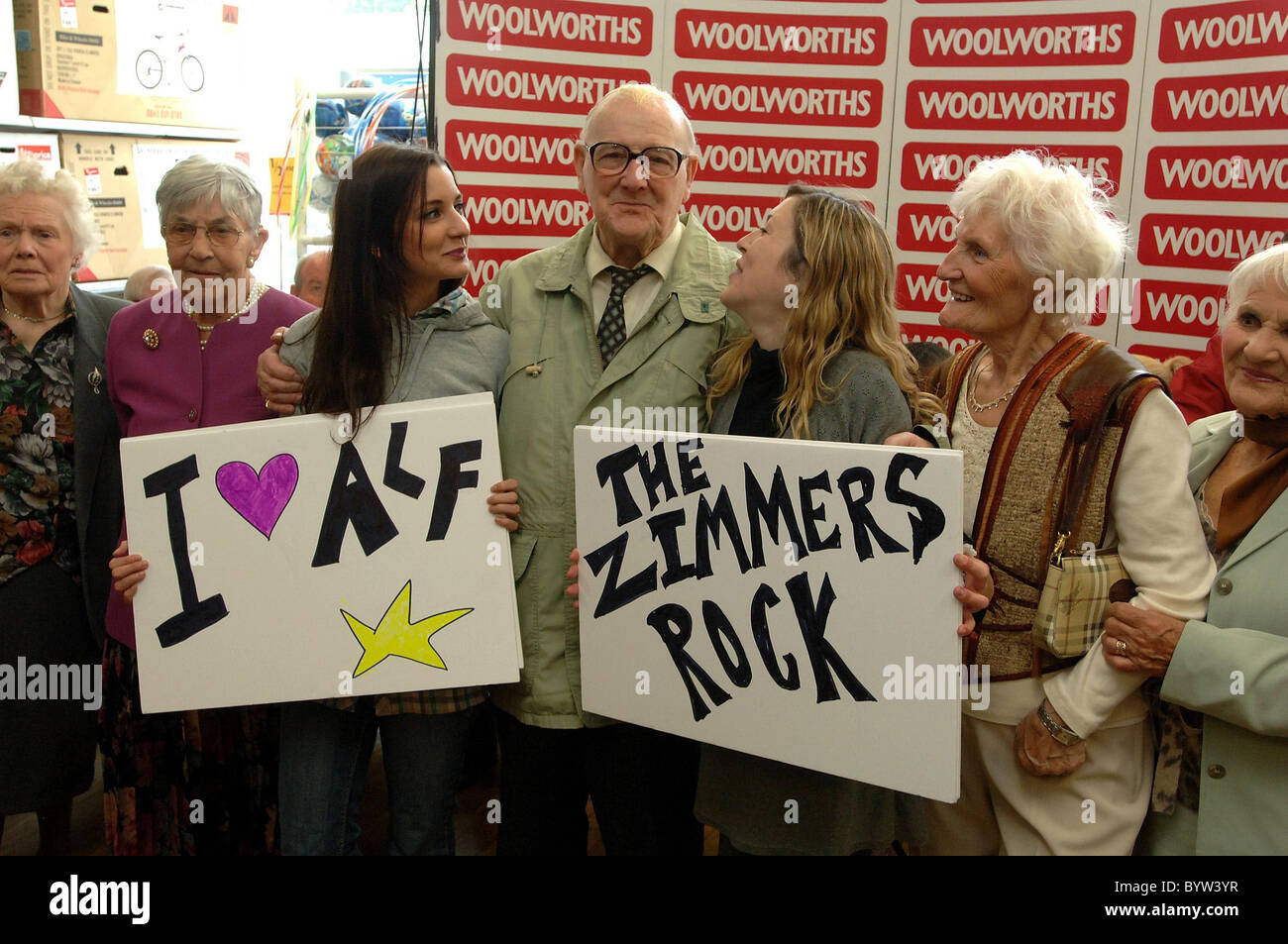 Alf Caretta (90) lead singer of The Zimmers The Zimmers sign Cds at ...