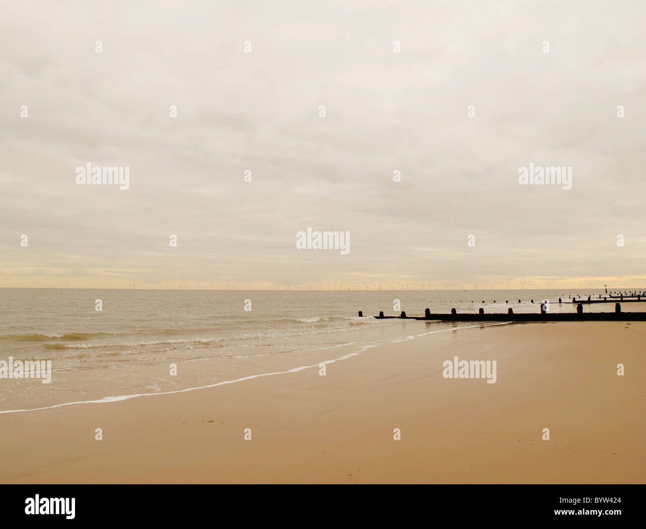 landscape beach image of frinton on sea in england uk Stock Photo - Alamy