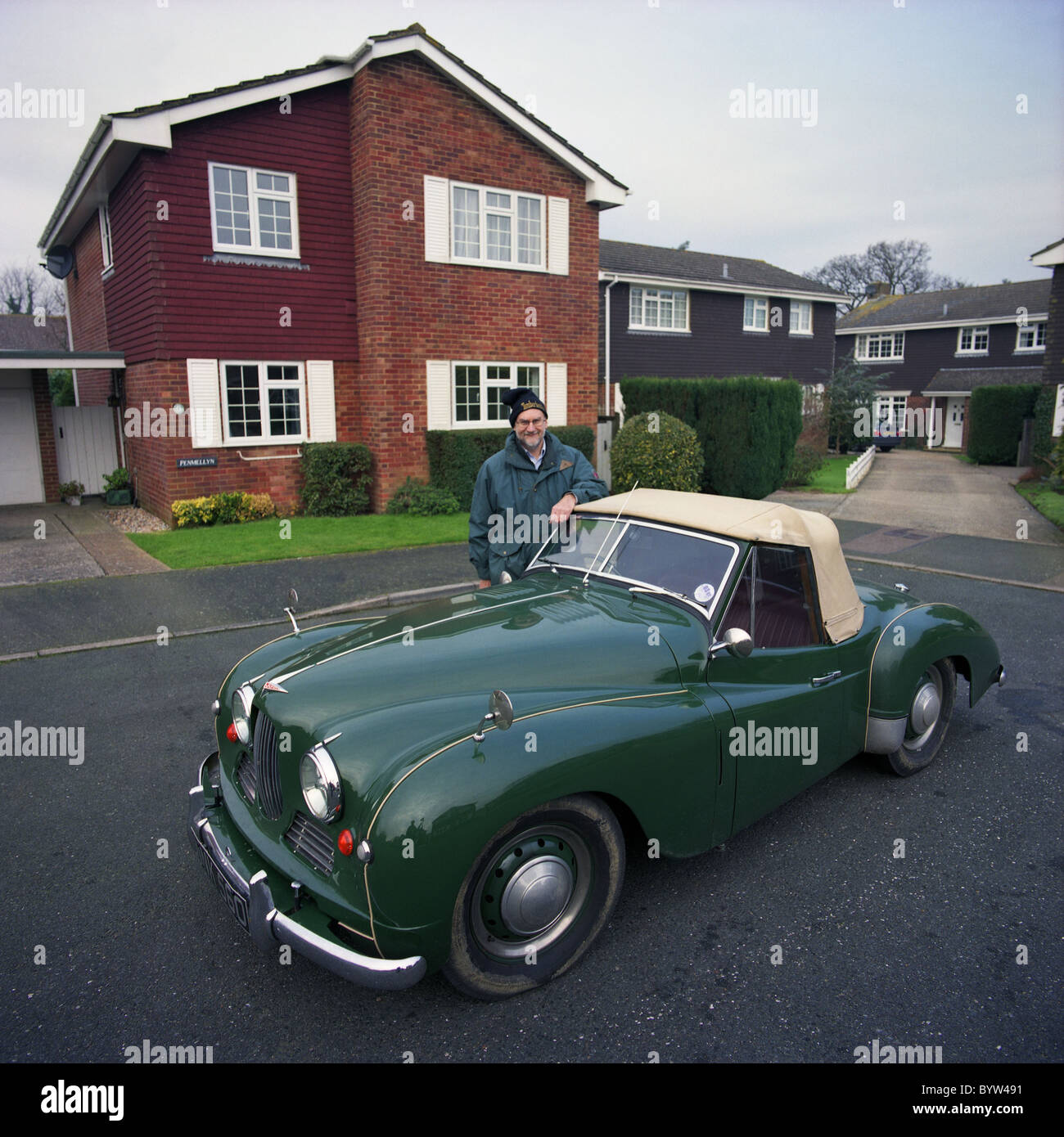 1950s Jowett Jupiter Sports Car and owner, Hassocks, East Sussex, UK ...
